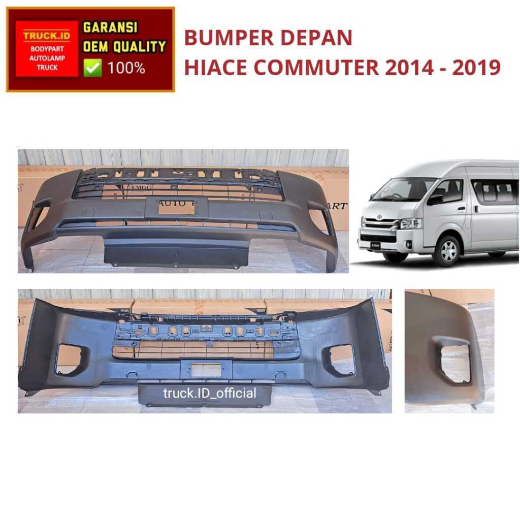 Jual BEMPER BUMPER DEPAN HIACE HI ACE COMMUTER 2014 2015 2016 2019 * ...