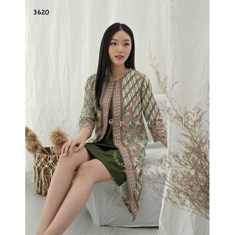 Jual Dress batik wanita modern lengan panjang / dress layer semi outer / dress batik wanita 252 ...