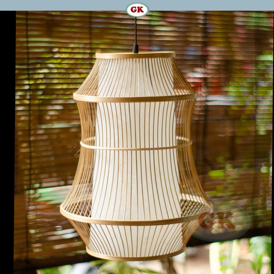 Jual Lampu gantung Bambu / Lampu hias bambu JJ107 d40 | Shopee Indonesia