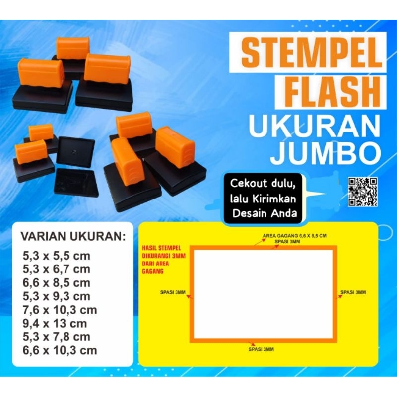 Jual stempel flash jumbo ( 5.3x5.5cm ) | Shopee Indonesia