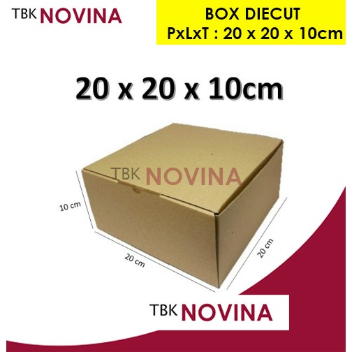Jual BOX DIECUT 20x20x5 / 20x20x7 / 25x12x7 / BOX KRAFT MIKA TALI / BOX ...
