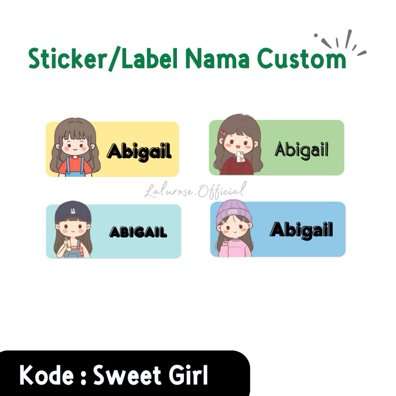 Jual Sticker Nama Custom Karakter | Shopee Indonesia