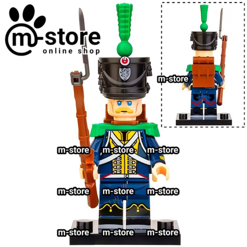 Jual brick hessian light infantry military army soldier mini toy figure ...