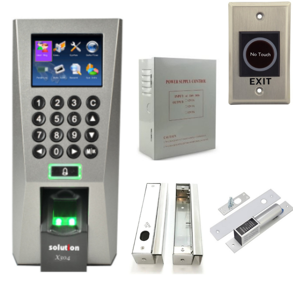 Jual paket access control Solution X304, Mesin Absensi + Akses Door ...