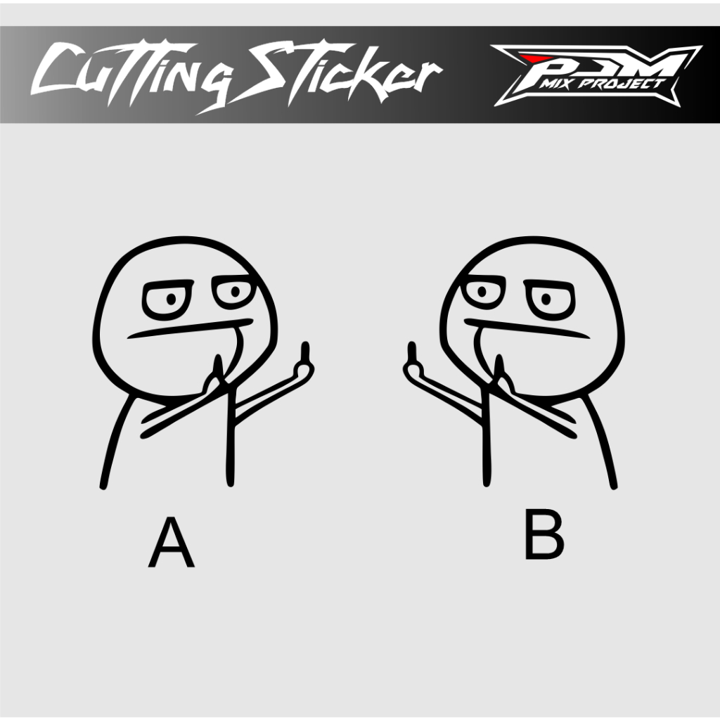 Jual Stiker Middle Finger Stiker Jari Tengah Cutting | Shopee Indonesia