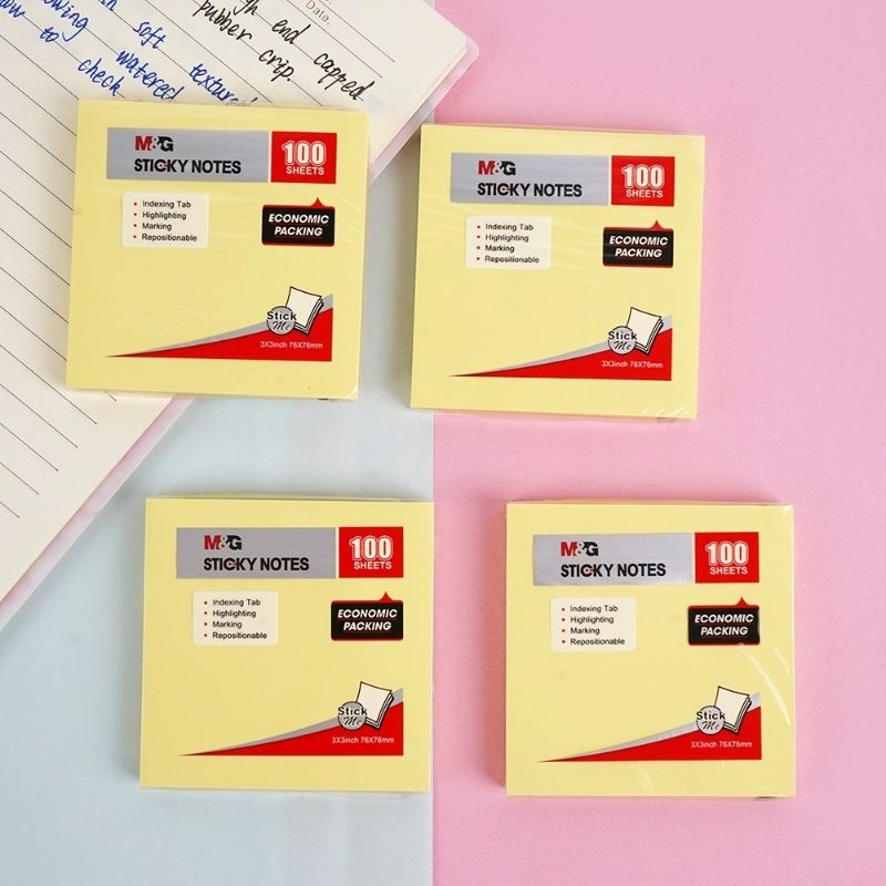 Jual M&G Sticky Notes Memo Tempel 100 Lembar 3x3 inch Economic Pack ...