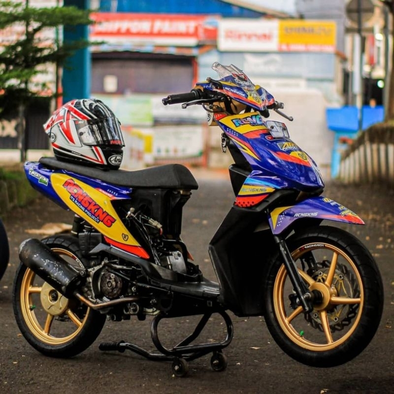 Jual Decal Striping Stiker Full Bodiy Beat Karbu Old Road Race Racing ...