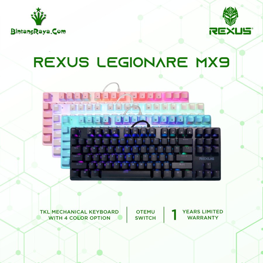 Jual KEYBOARD GAMING REXUS LEGIONARE MX9 / MX-9 TKL RGB MECHANICAL ...