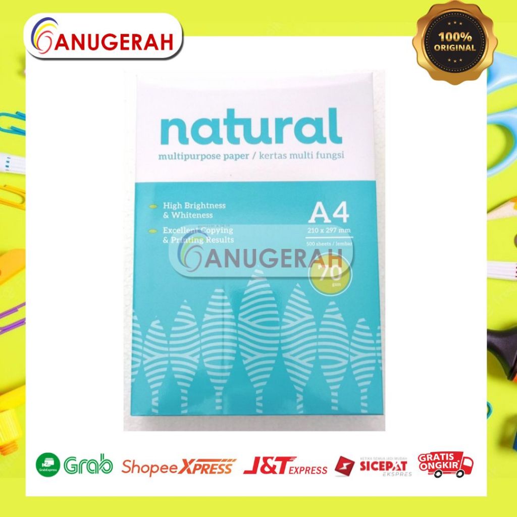 Jual KERTAS HVS NATURAL 70 GR A4 & F4 | Shopee Indonesia