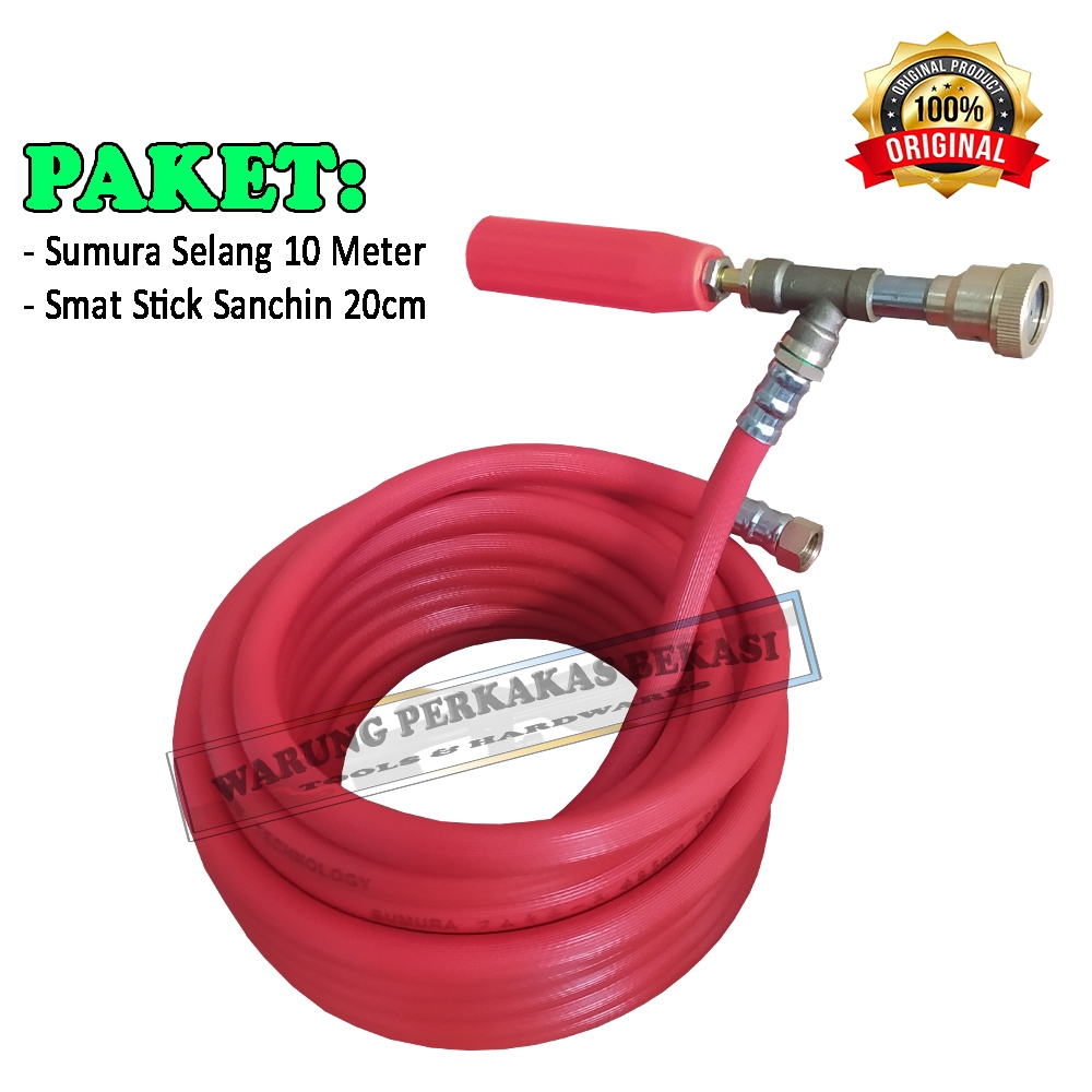 Jual Paket SUMURA Selang Kompresor Power Sprayer High Pressure 8.5x14mm ...