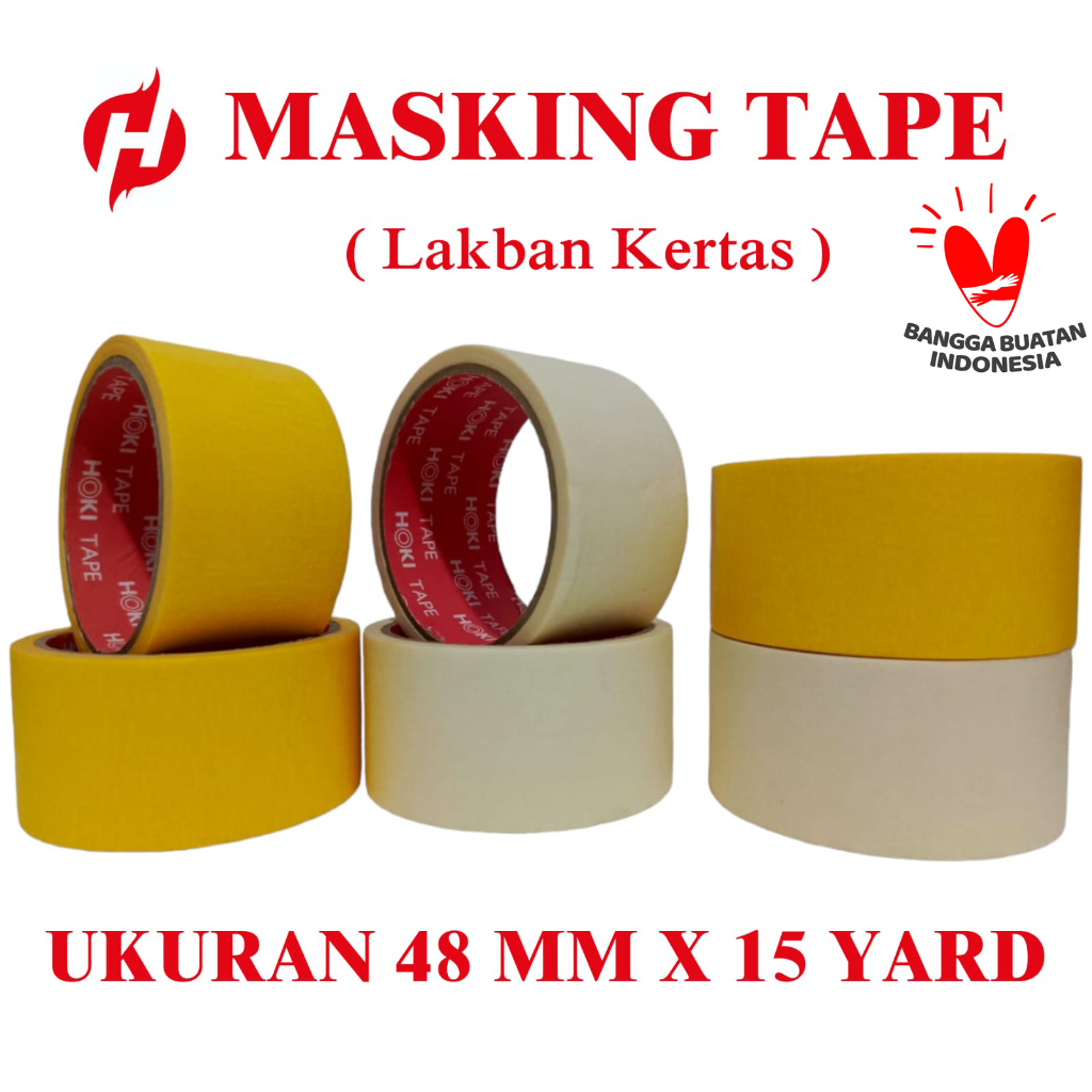 Jual Lakban kertas 48 x 15yard Masking_______019 | Shopee Indonesia