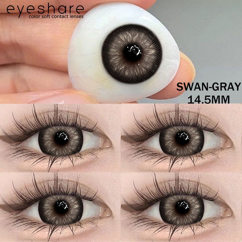 Jual Eyeshare Gray Lensa Kontak 1Pasang 14.5mm Soflen Soflens Big eye ...