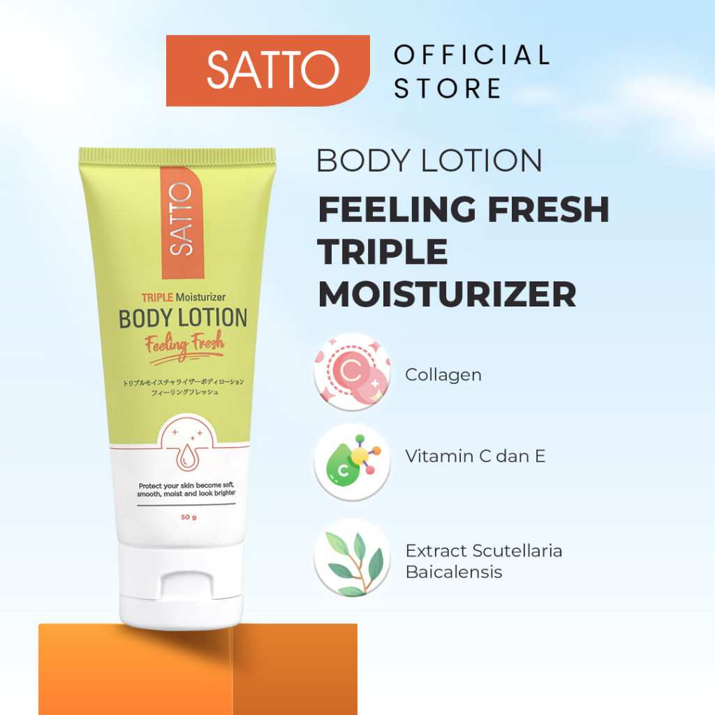Jual Satto Body Lotion Whitening 50G - Triple Moisture, Tidak Lengket ...