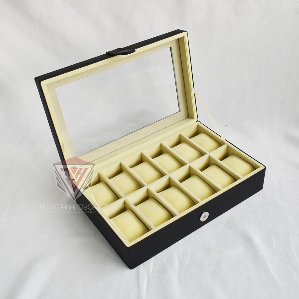 Jual (PROMO) FULL COLOR Kotak Tempat Jam Tangan Isi 12 / Box Jam ...