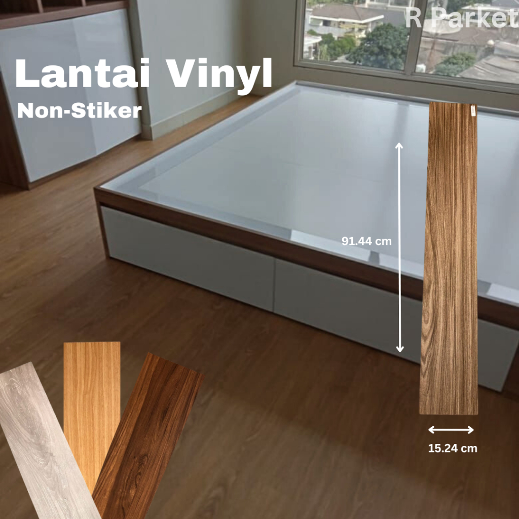 Jual lantai kayu (parkit-parket-parquet) vinyl 2mm | Shopee Indonesia