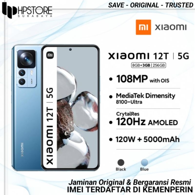 Jual Xiaomi Redmi 12T 5G Ram 8/256Gb,New Original Produk 100%Bergaransi ...