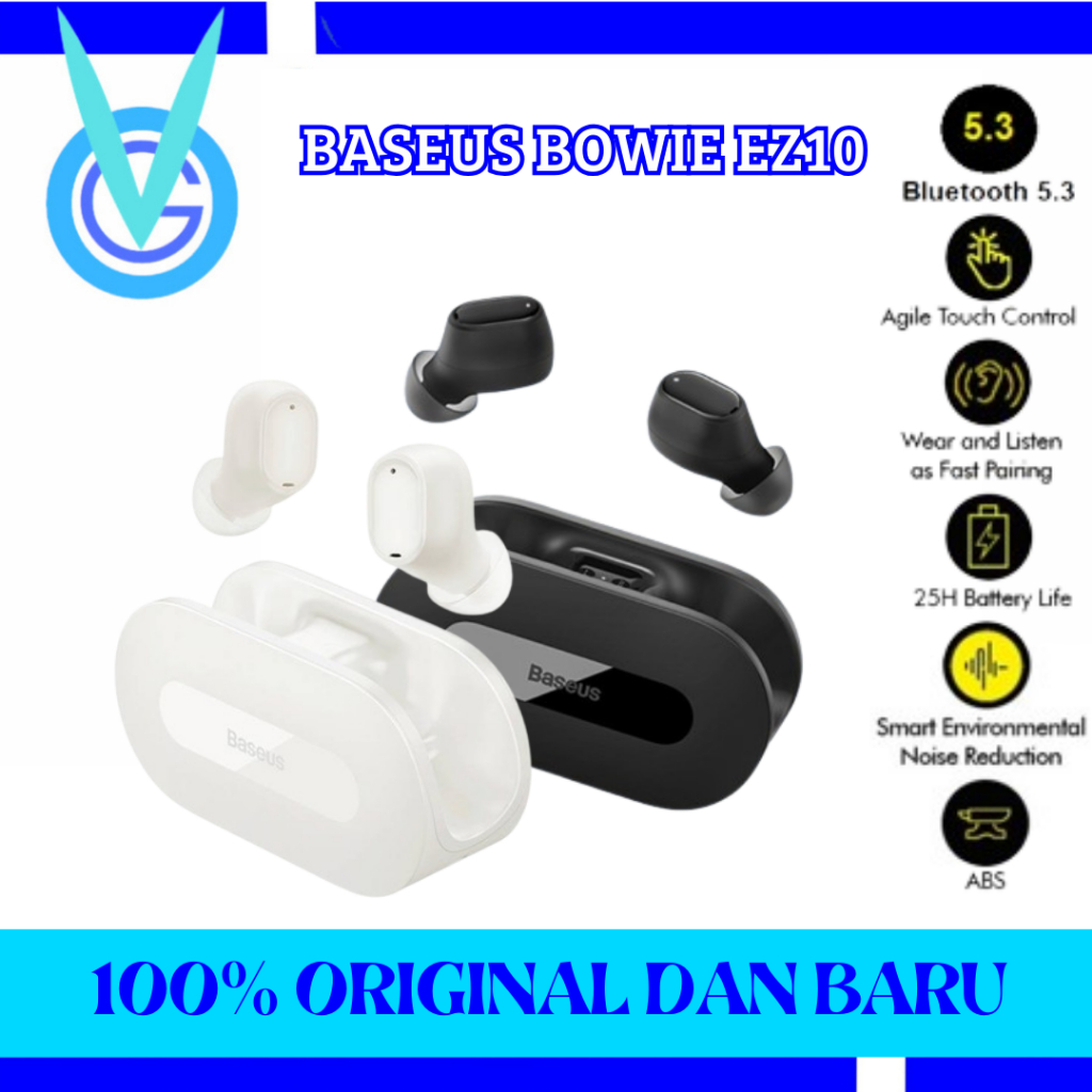 Jual BASEUS BOWIE EZ10 TRUE WIRELESS BLUETOOTH EARPHONE TWS MINI ...