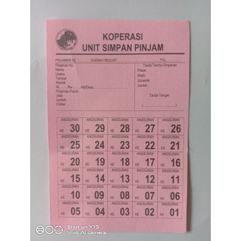 Jual KARTU KOPERASI KARTU SIMPAN PINJAM KARTU ANGSURAN CUSTOM | Shopee Indonesia