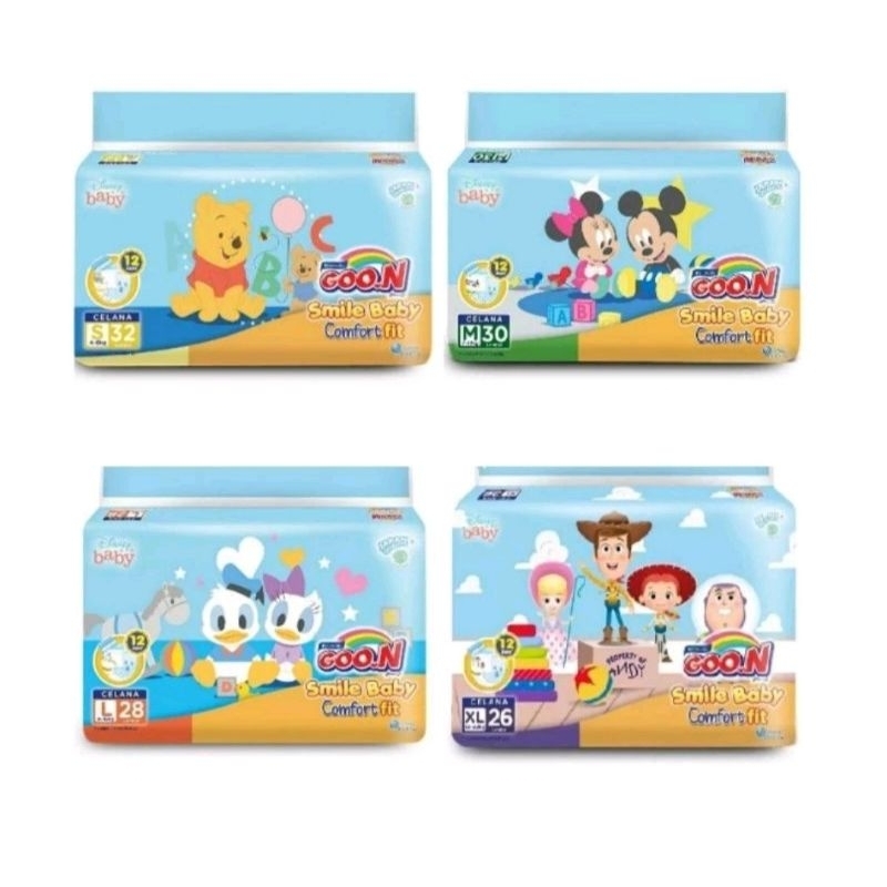 Jual GOon S32,M30,L28,,XL26,XXL24 smile baby disney pants | Shopee Indonesia
