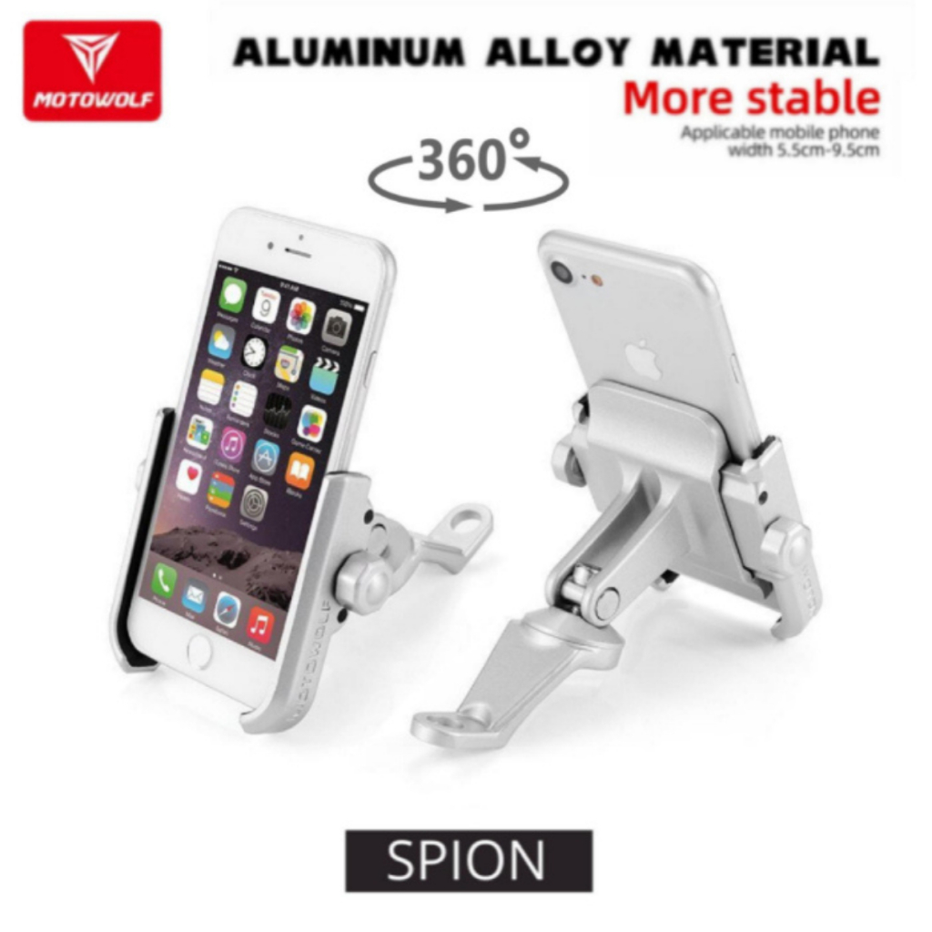 Jual Phone Holder Motowolf V3 Holder HP Motor Stang Spion Almunium Alloy | Shopee Indonesia