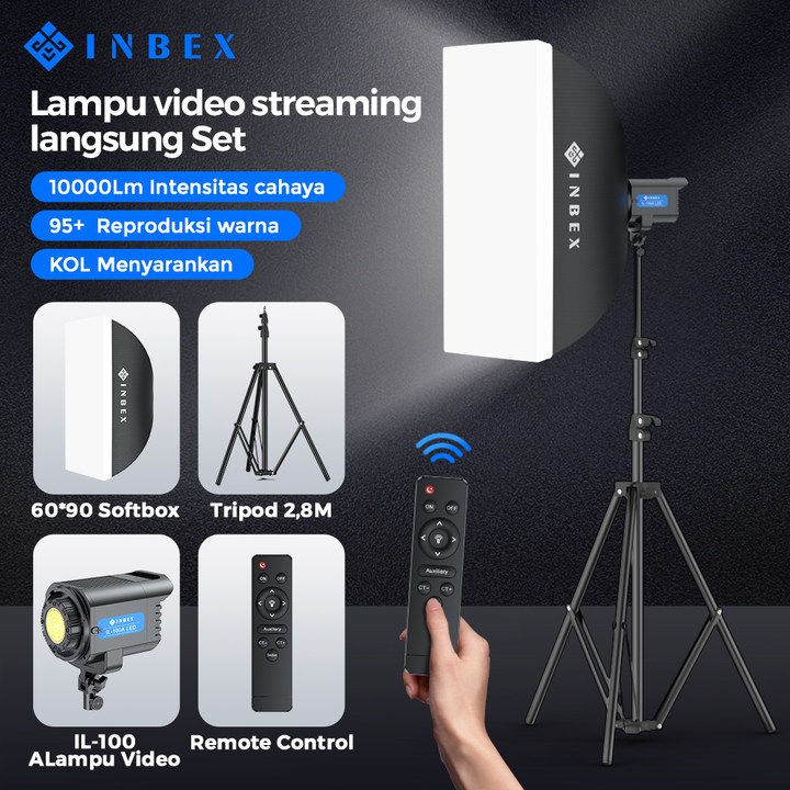 Jual INBEX Lampu Foto Studio Softbox Livestream Fotografi Lighstand ...