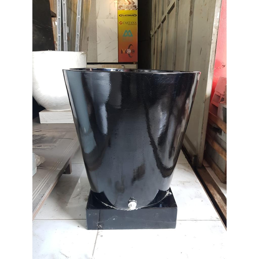 Jual BAK AIR MARBLE GENTONG HITAM MODEL BAKUL JUMBO + TATAKAN | Shopee ...