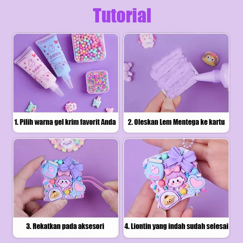 Jual DIY Guka Set Gantungan Kunci Akrilik DIY Keychain Set Kartu Stiker ...