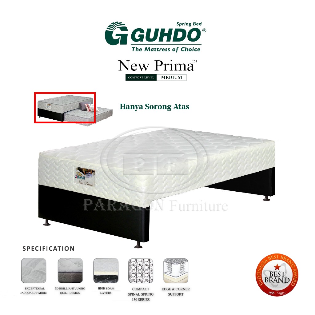 Jual Guhdo Spring bed Ranjang atas 2in1 New Prima 90 100 120 140 160 ...
