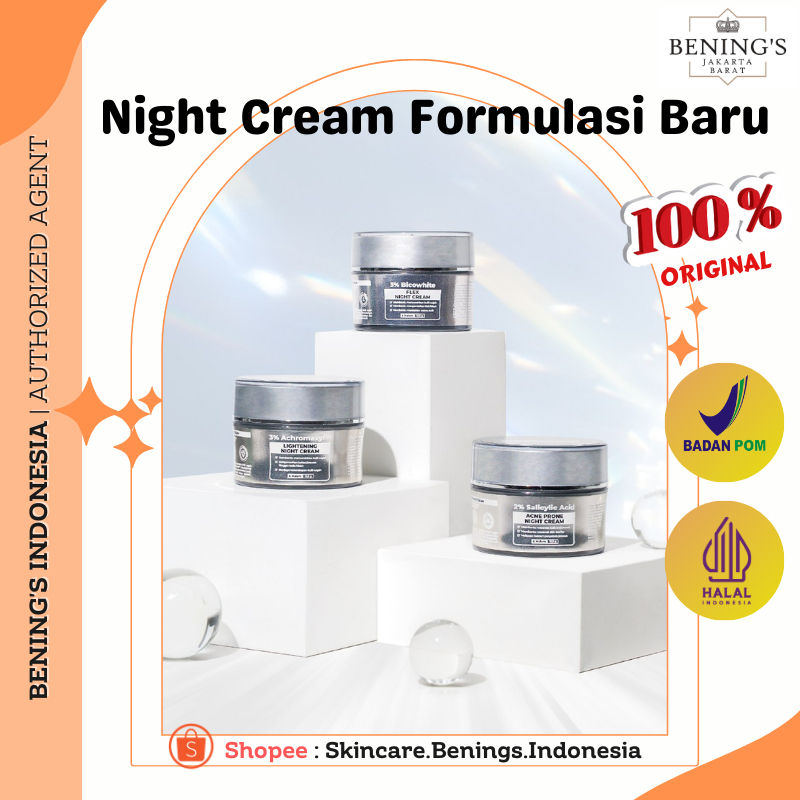 Jual Benings Night Cream Formulasi Baru 12.5g by dr. Oky Pratama ...