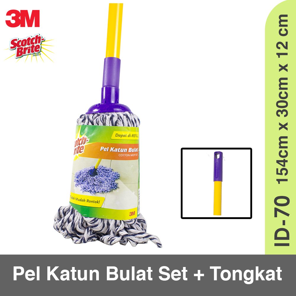 Jual OCA 3M Scotch-Brite Pel Katun Bulat Set ID-70 | Shopee Indonesia