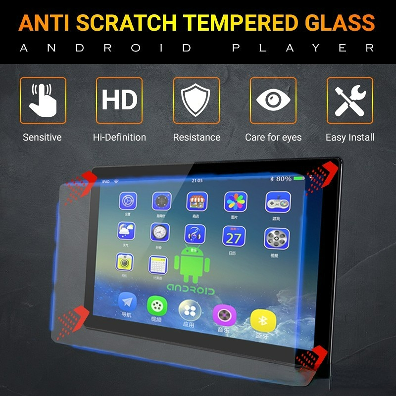 Jual Car GPS Navigation Tempered Glass Anti glare Screen Protector For ...
