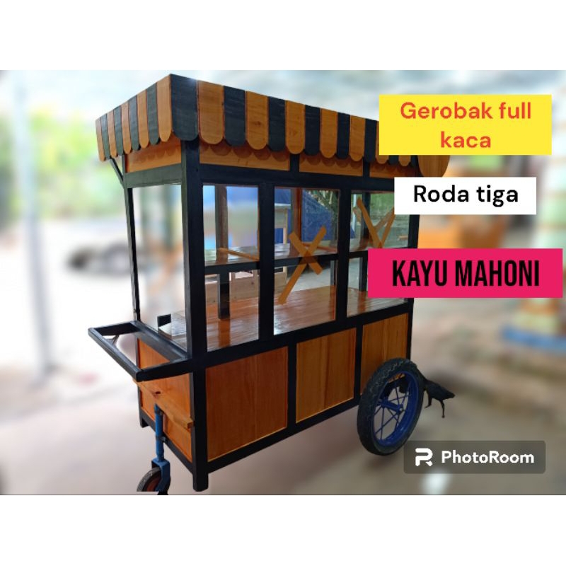 Jual gerobak nasi goreng full kaca roda tiga free ongkir | Shopee Indonesia
