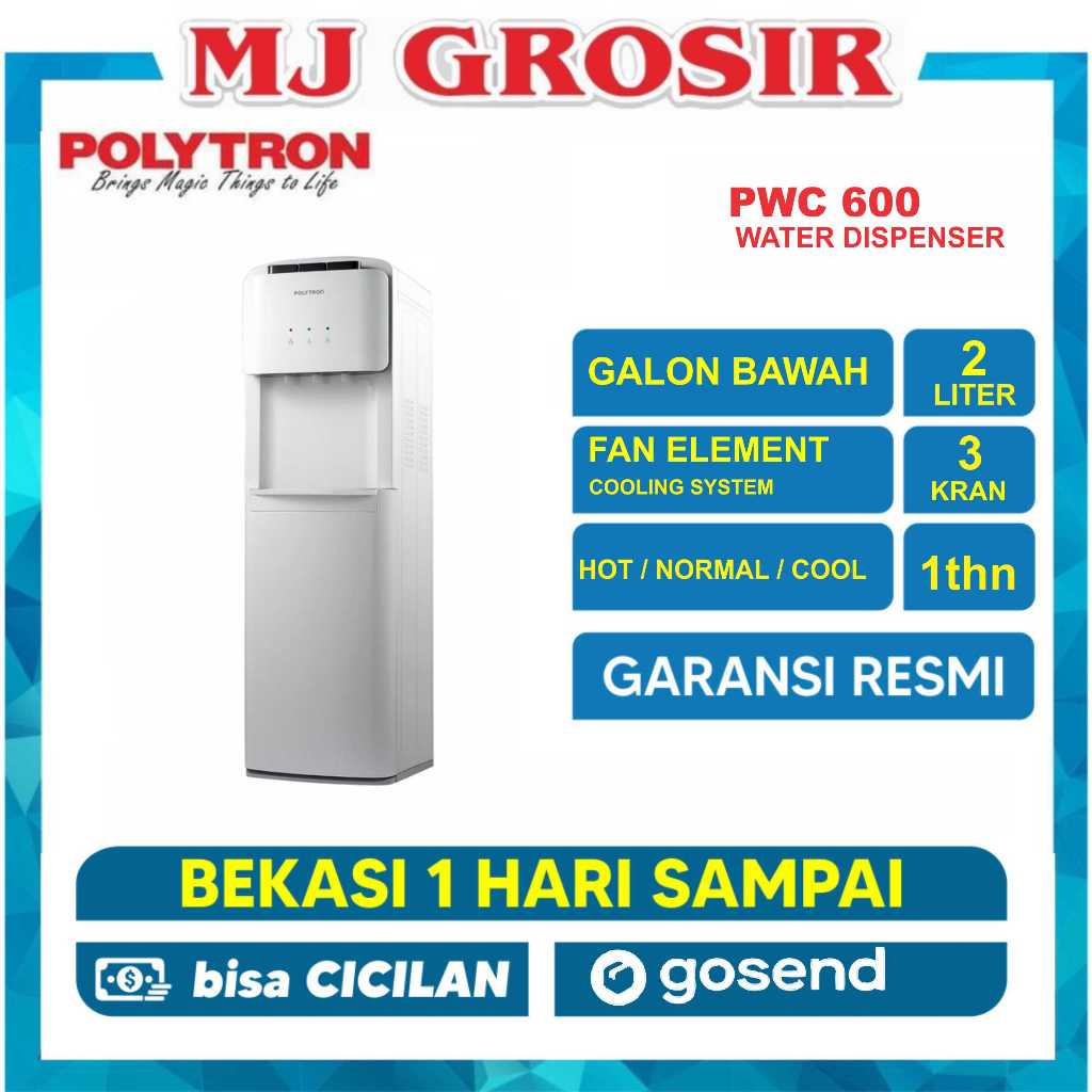 Jual PROMO WATER DISPENSER POLYTRON PWC 600 PWC600 HOT & COOL | Shopee ...