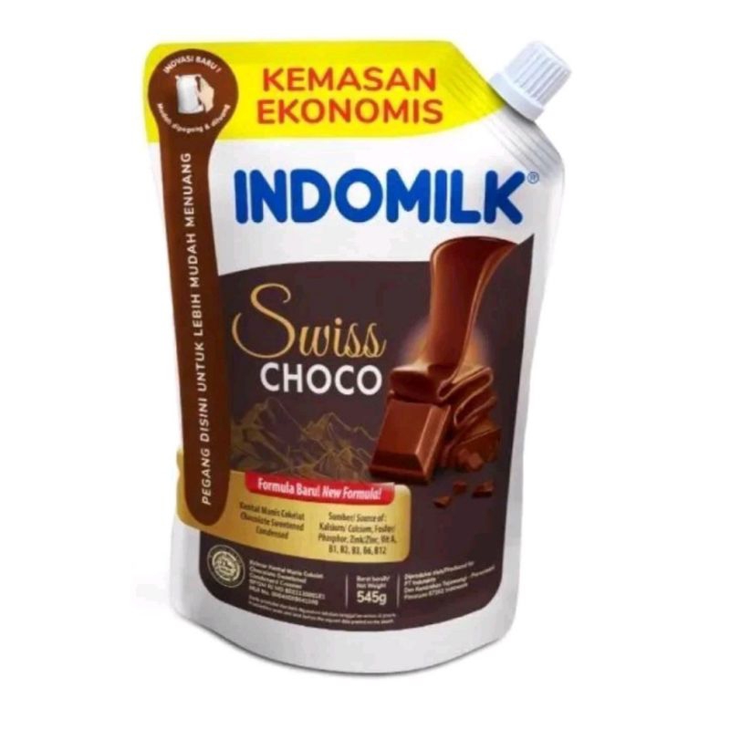 Jual [BARU ORIGINAL] Indomilk Kental Manis Swiss Choco Pouch 545 gr ...