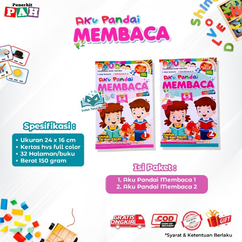 Jual ISI 2 BUKU - PAKET AKU PANDAI MEMBACA Buku Belajar Membaca Tanpa ...