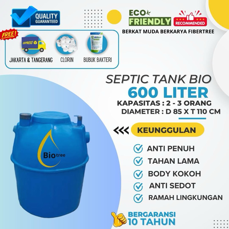 Jual septic tank bio biotech biofil biotank biofilter biotechno 600 ...