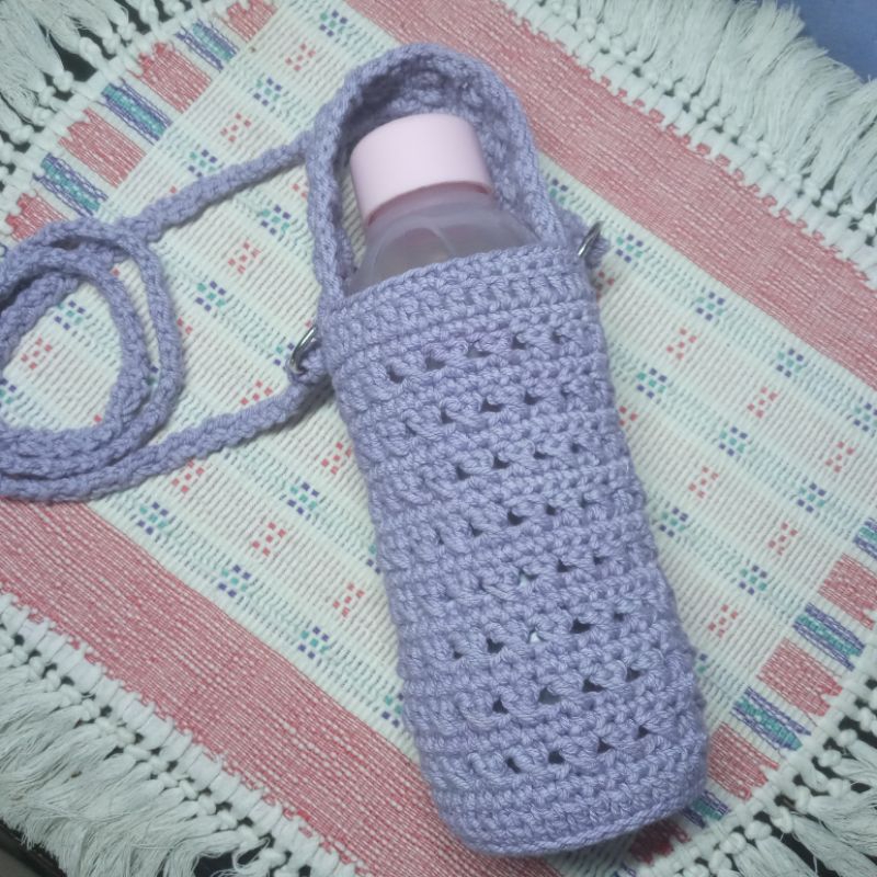 Jual Tas Botol minum rajut handmade/Bottle cover Crochet/Tumbler Cover ...