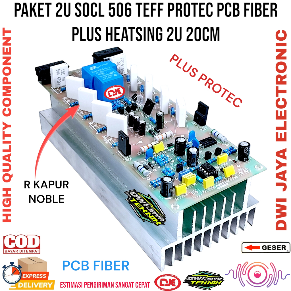Jual PAKET 2U SOCL 506 TEFF Protector PCB Fiber Plus Heatsink 2U 20CM ...