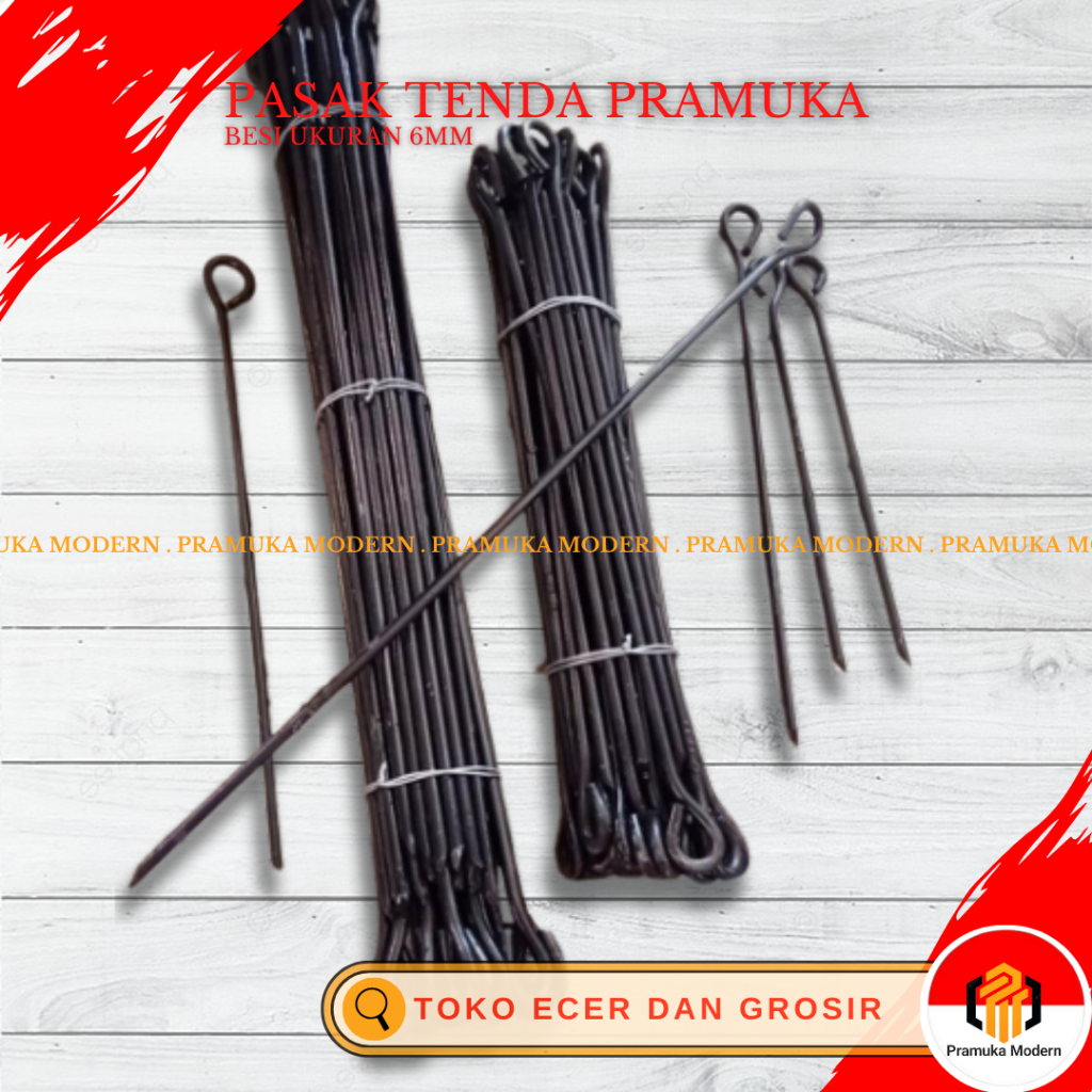 Jual paket 10biji pasak tenda ukuran 20/30/40cm patok tenda besi grosir ...
