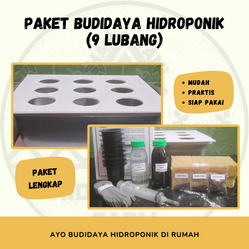 Jual Paket Budidaya 1 Bak Hidroponik (9 Lubang) | Shopee Indonesia