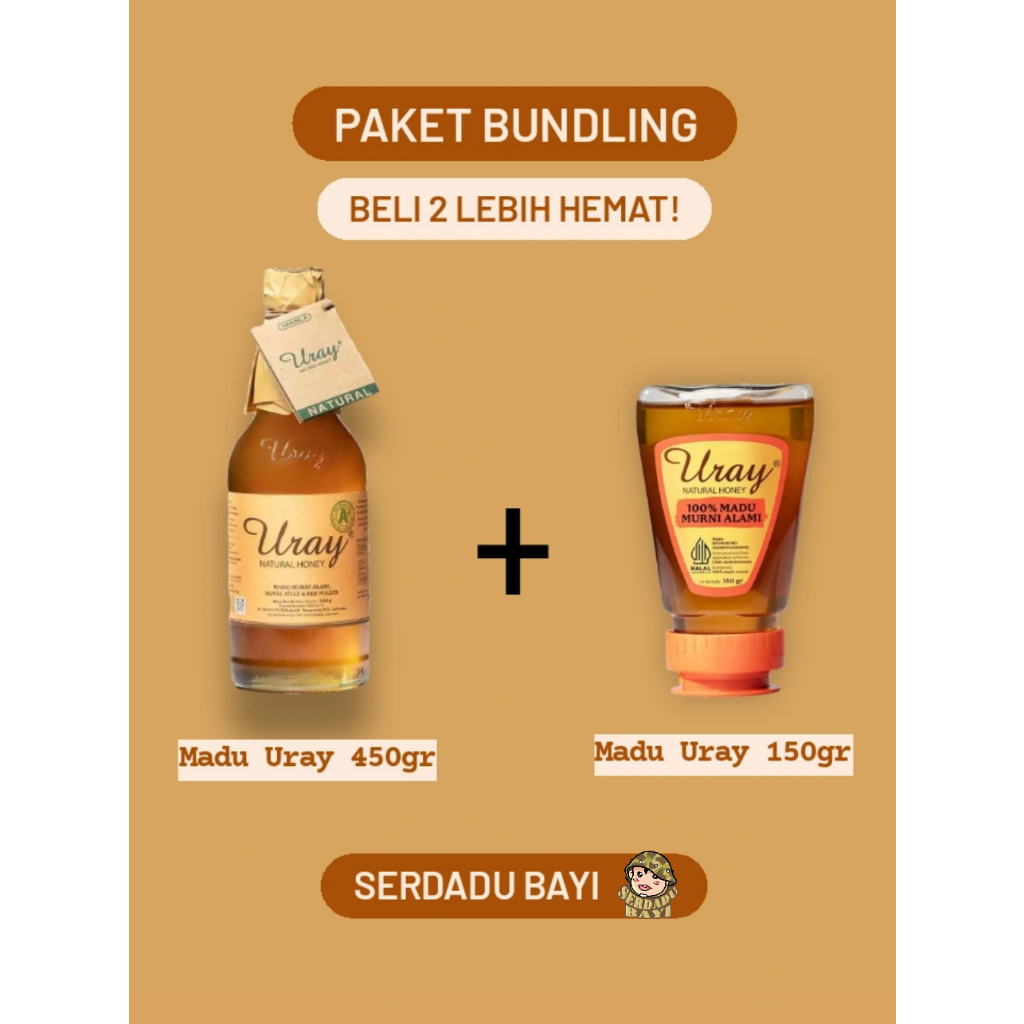 Jual Paket Bundling Madu Uray 450gr + Madu Uray 150gr | Shopee Indonesia