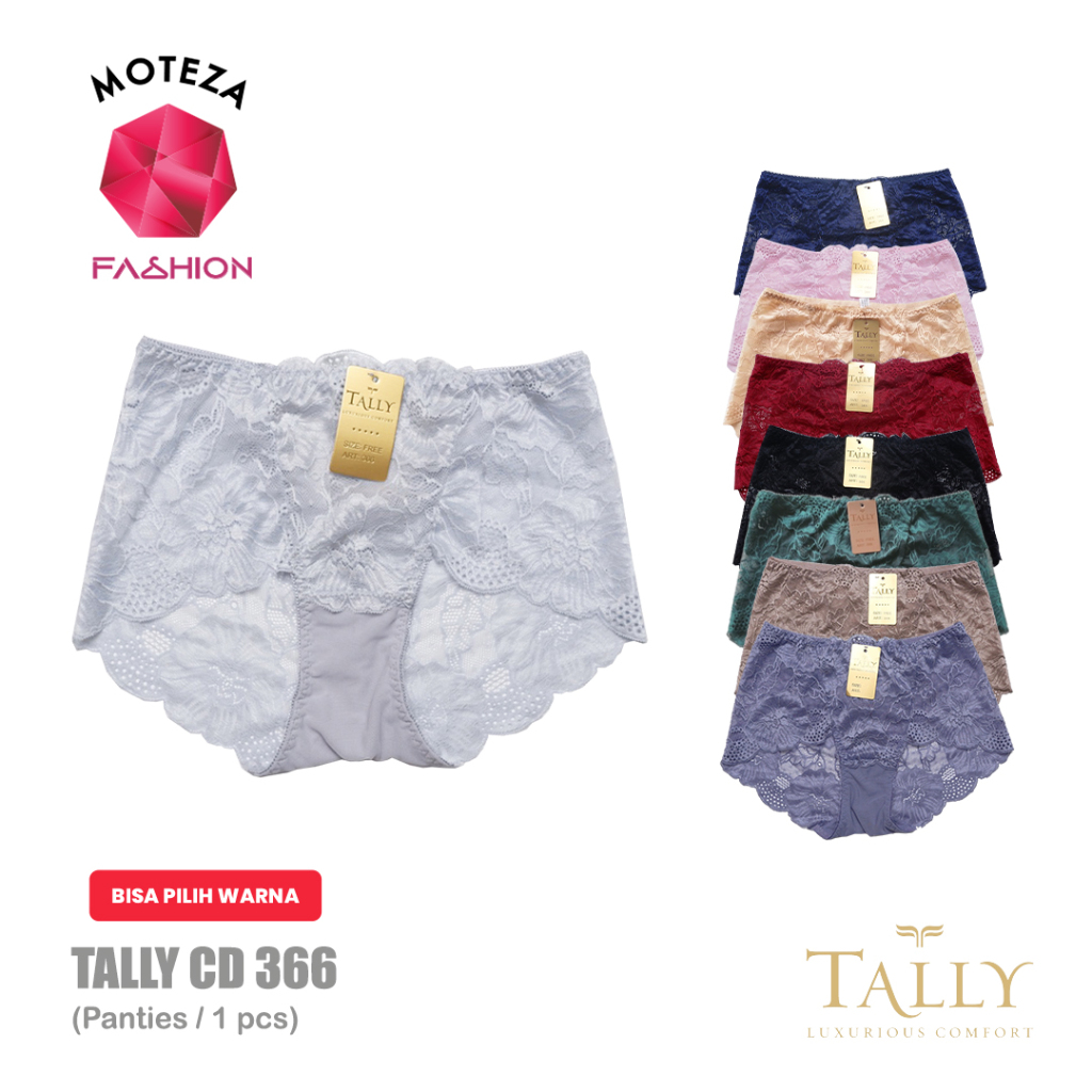 Jual Tally 366 CD Celana Dalam Wanita | Brokat Renda | Free Size | Fit XL | Shopee Indonesia