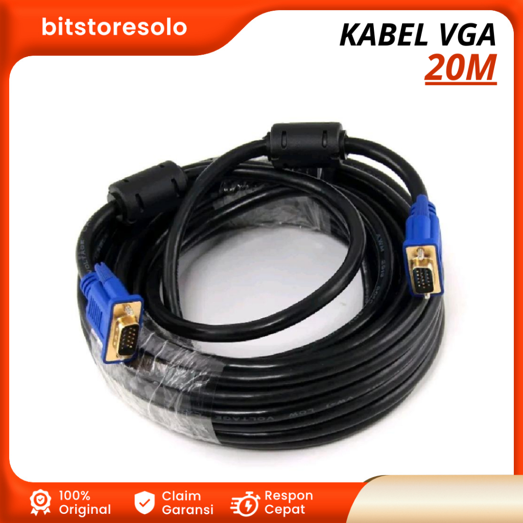 Jual Kabel Vga Display Kabel Monitor panjang 20 Meter | Shopee Indonesia