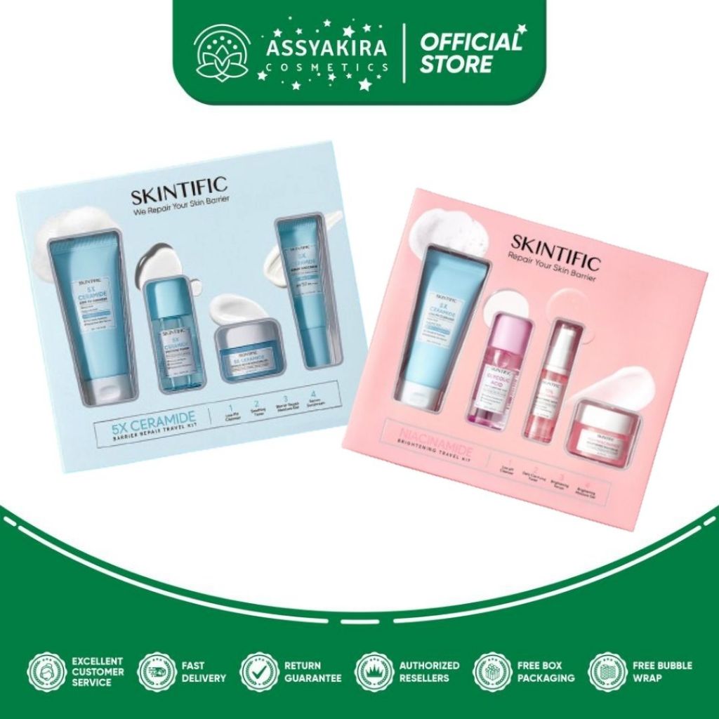 Jual SKINTIFIC Brightening Travel Kit Skincare | 5X Ceramide Travel Kit ...