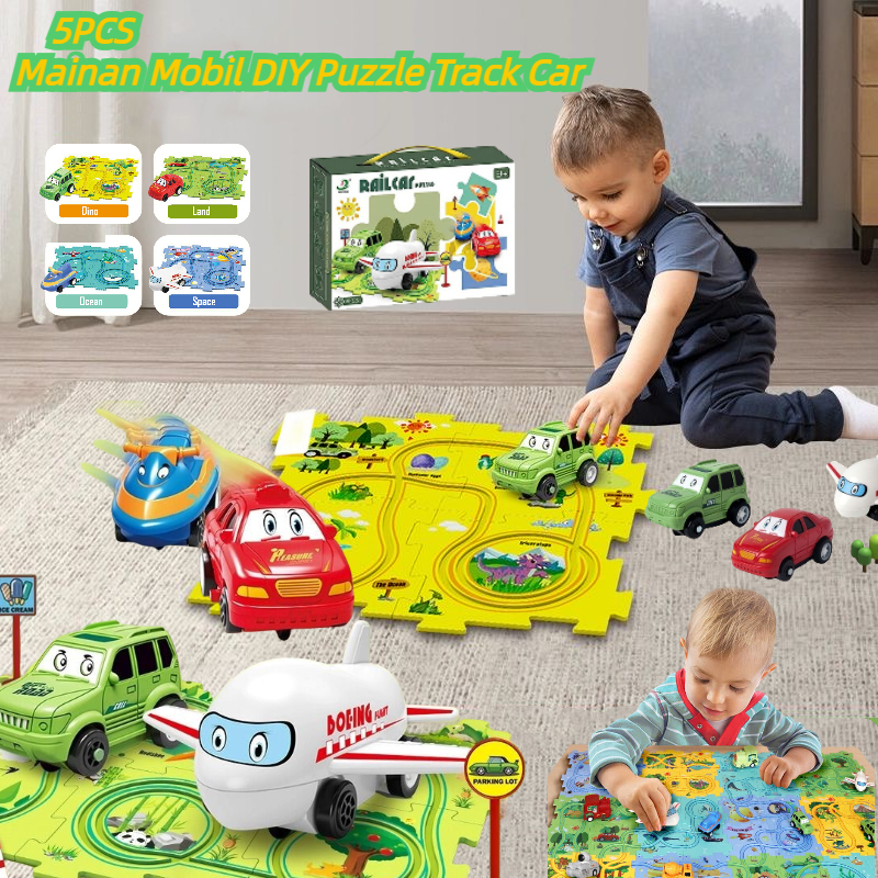Jual Mainan Mobil DIY Puzzle Track Car Anak DIY Rakitan Mainan Mobil ...