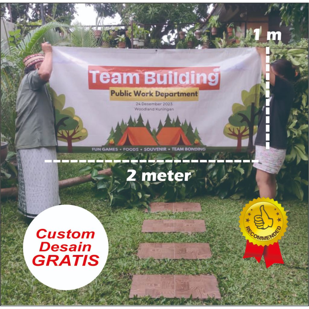 Jual BANNER SPANDUK UKURAN 2 X 1 METER DESAIN GRATIS CUSTOM | Shopee Indonesia