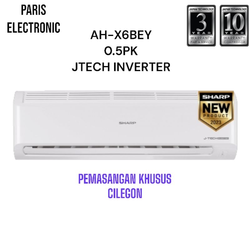 Jual SHARP AC 0.5PK 1/2PK JTECH INVERTER AH-X6BEY + PASANG (CILEGON ...