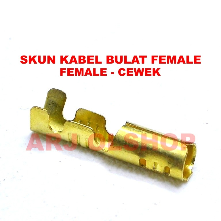 Jual SKUN BULAT FEMALE CEWEK/ TERMINAL SKUN PENYAMBUNG KABEL/ TERMINAL ...