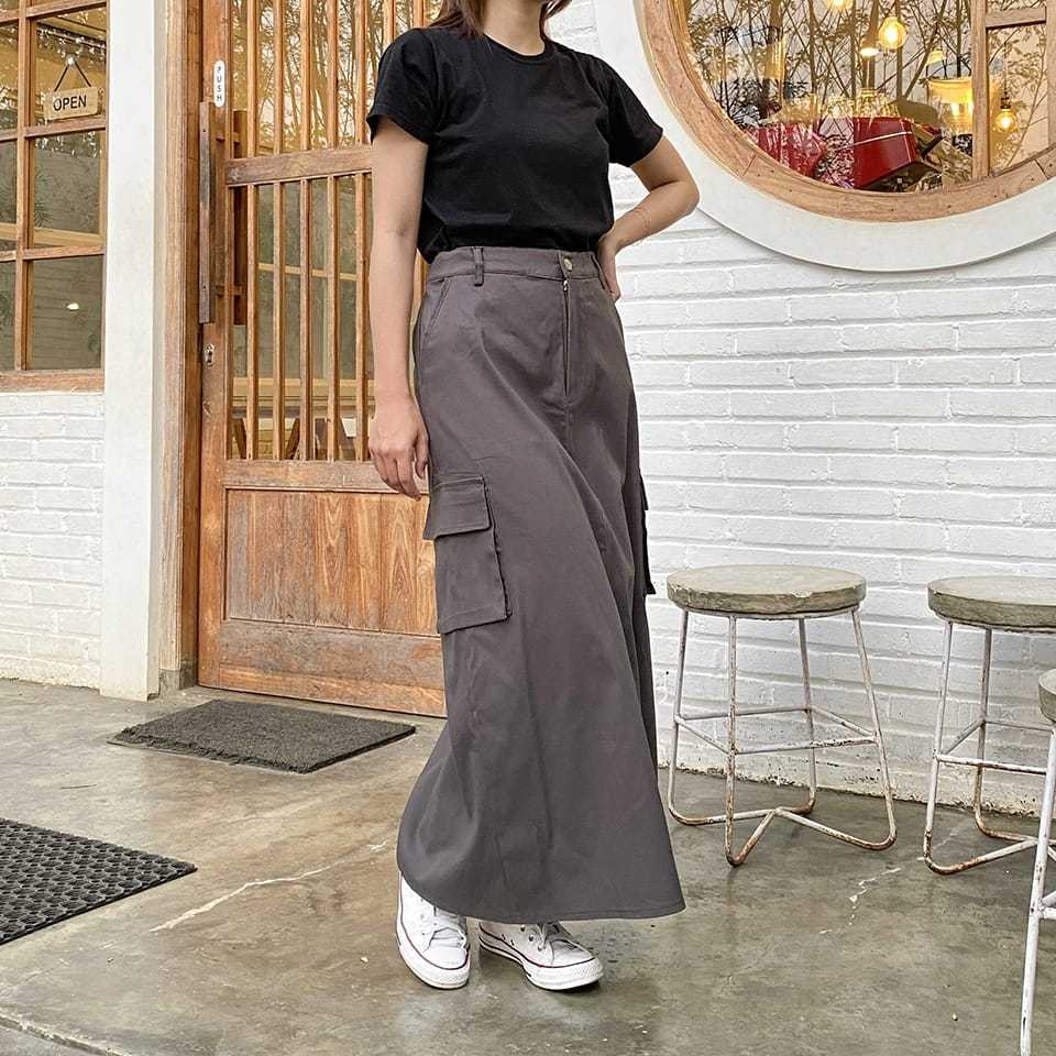 Jual CARGO SKIRT WANITA / ROK CARGO WANITA JUMBO | Shopee Indonesia