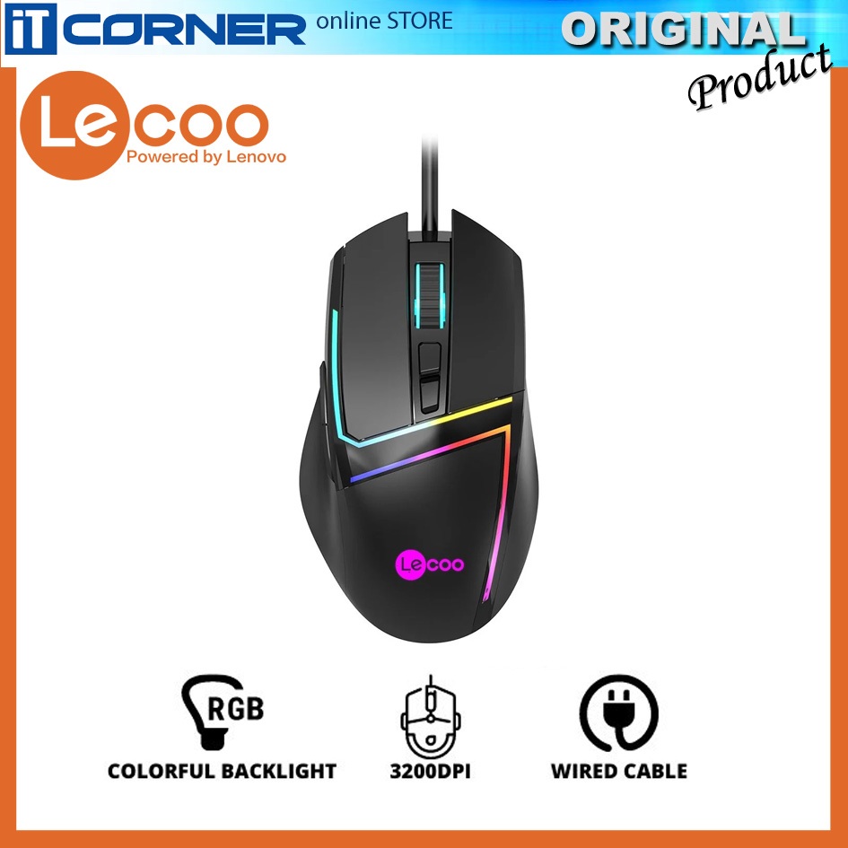 Jual Mouse Gaming Usb Original Lecoo MS106 Wired RGB | Shopee Indonesia